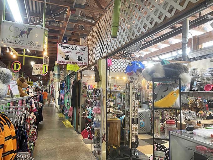 Paws, claws, and everything in between, this little pet shop proves flea markets really do have it all.