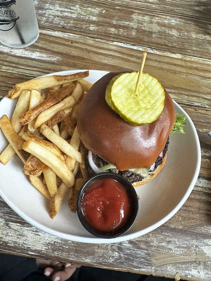 The classic burger and fries combo gets the Louisiana treatment, because even simple things deserve a little bayou magic.