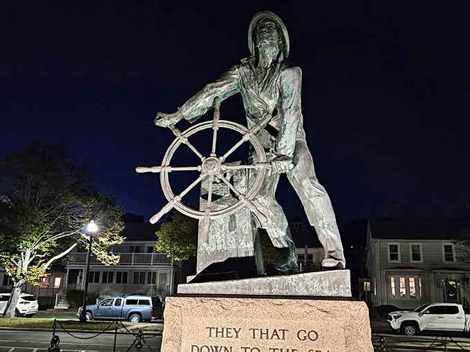 At night, the memorial takes on a whole new weight. The darkness makes the story feel even closer.