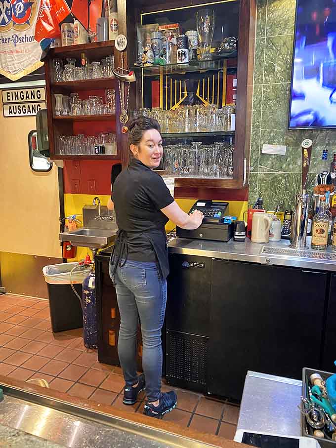 Friendly staff behind the bar, keeping the good times and cold drinks flowing all night long.