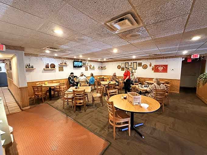 A quieter corner of the restaurant, but the food here speaks just as loudly as anywhere else.