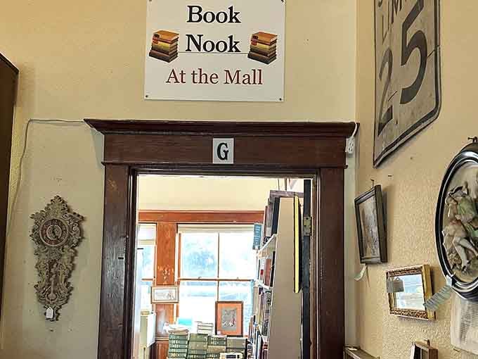 The Book Nook doorway beckons like a portal, and whatever's on the other side is definitely worth entering.