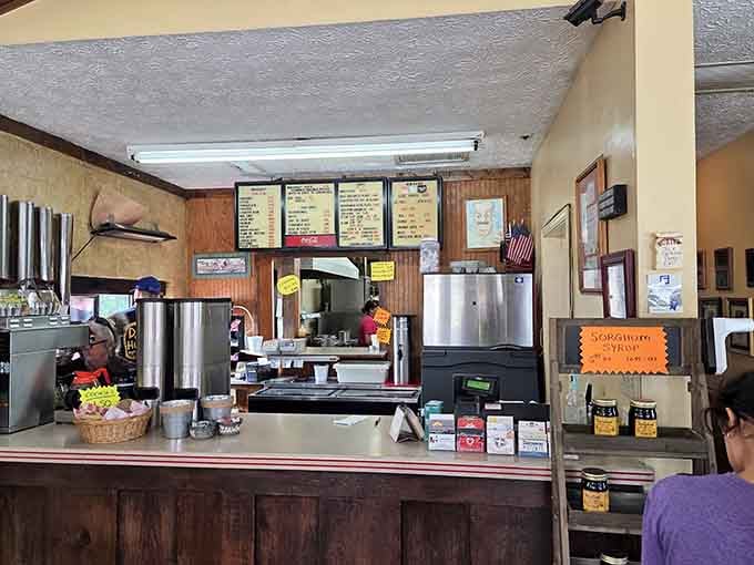 The order counter stands ready to take your breakfast dreams and turn them into delicious reality.