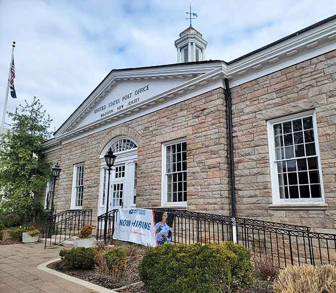 Even Madison's post office looks distinguished. This town makes every single building feel like it genuinely matters.