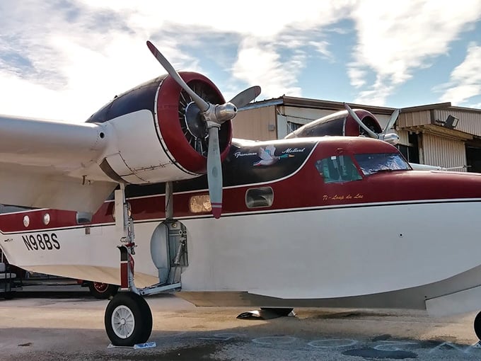 This amphibious beauty could land on water or runway, making it the Swiss Army knife of vintage aircraft technology.
