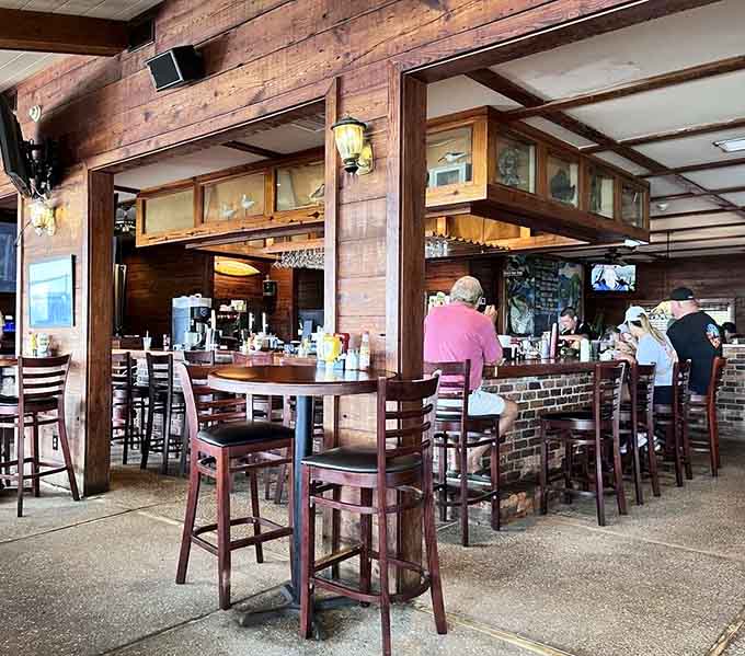 The bar at Marshside Grill is the kind of spot where you sit down for one drink and stay for three.