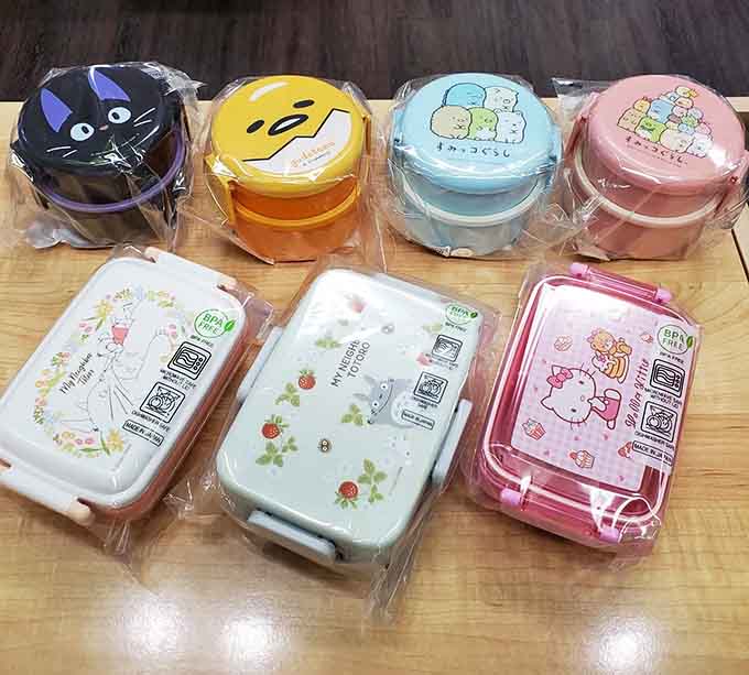 Character bento boxes featuring Totoro, Hello Kitty, and Gudetama, lunch just became the best part of the day.