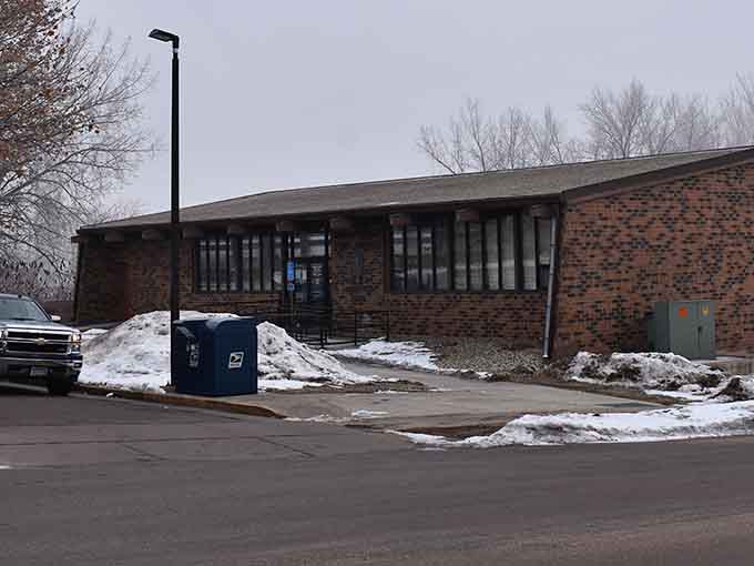 Even the New Ulm post office shows up reliably, just like the town itself, dependable, unpretentious, and always open for business.