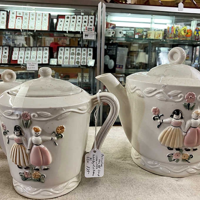 These porcelain teapots with their dancing girl figures are charming enough to make anyone reconsider their entire kitchen aesthetic.