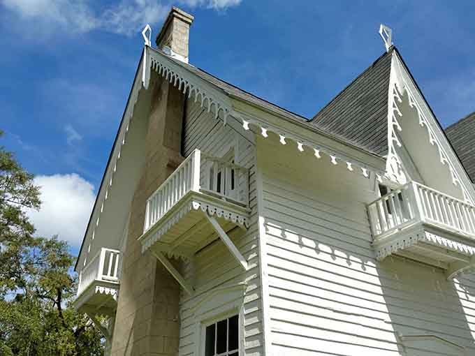 Look up at those balconies long enough and you'll start wondering who, exactly, might be looking back down.
