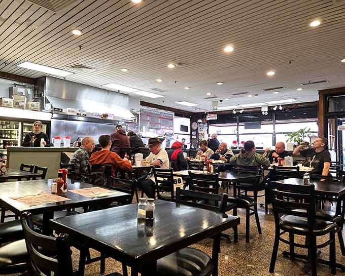 A full dining room of happy people leaning over their plates is the most honest restaurant review you'll ever read.