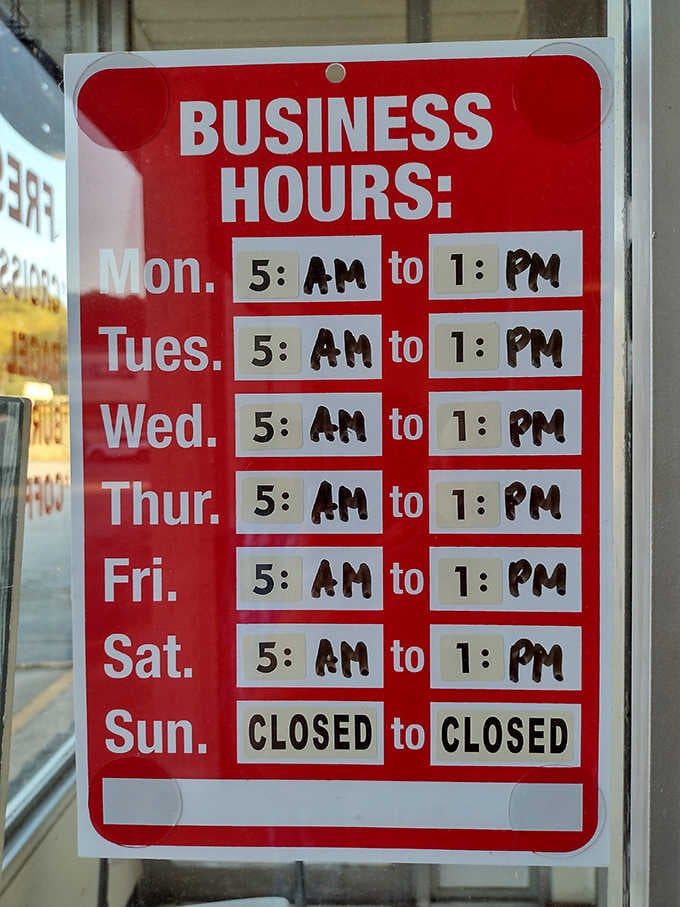 Opening at 5 AM means these folks are committed to your happiness before the roosters even start their morning routine.