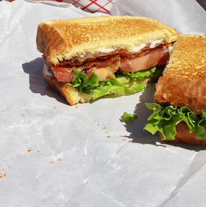Crispy toast, fresh lettuce, ripe tomato, and bacon, a BLT that earns its place on any menu.
