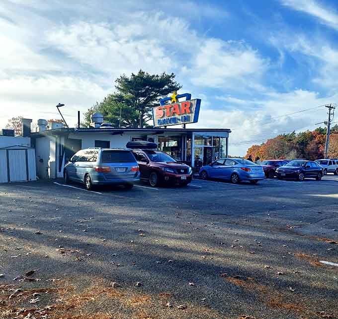 On a crisp fall day with blue skies overhead, the Star Drive-In sign looks like it belongs on a postcard.