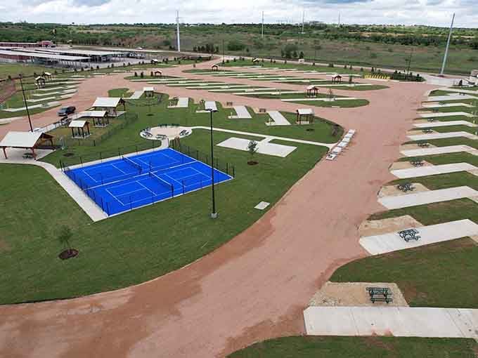Sprawling RV facilities demonstrate that even travelers passing through deserve space, amenities, and genuine Texas-sized hospitality always.