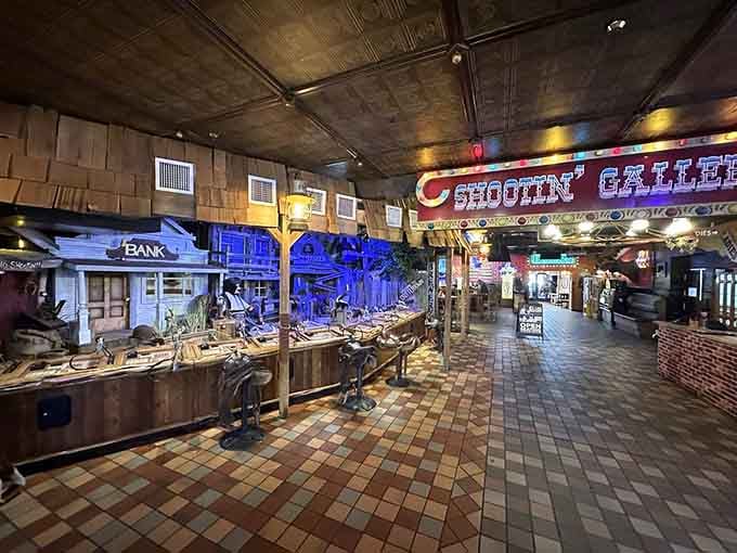 A full Shootin' Gallery inside a steakhouse. Texas never does anything halfway, and that's a fact.