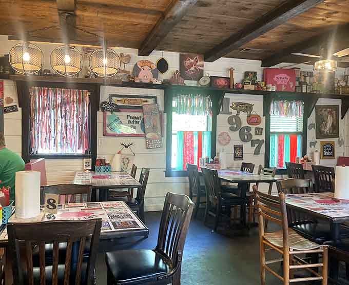 Colorful, cheerful, and completely unpretentious, this dining room feels like a hug from someone who really knows how to cook.