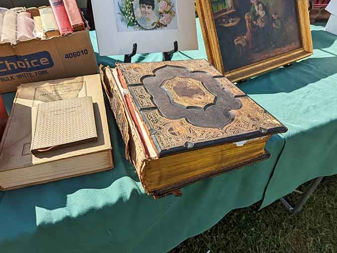An ornate antique book so beautifully aged it looks like it belongs in a medieval scholar's private collection.
