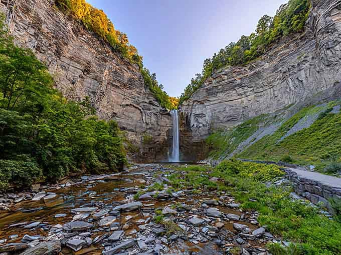 The basalt columns create a natural cathedral around the falls, making this view absolutely cathedral-worthy in every sense.