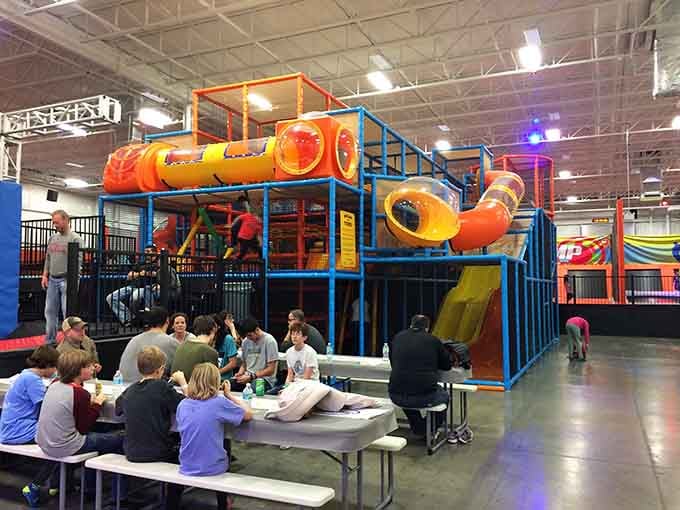 Party tables provide a strategic rest zone where you can catch your breath and pretend you're not exhausted.