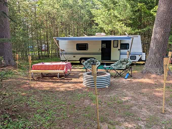 RV camping at Van Riper means bringing your home to paradise, which is honestly the best of both worlds combined.