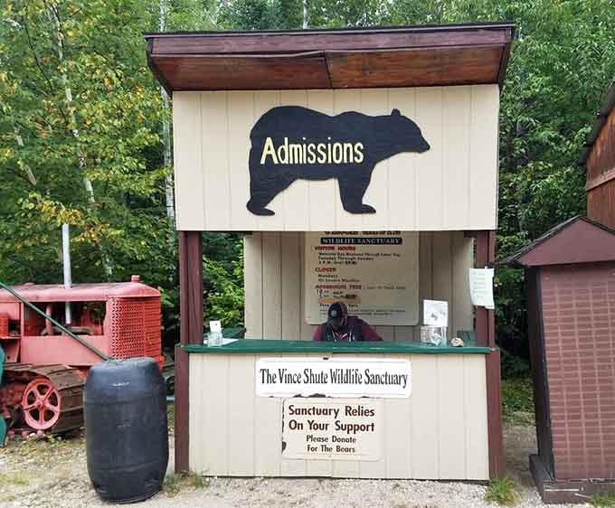 The welcoming admissions booth, where your extraordinary wild bear adventure officially and excitedly begins.