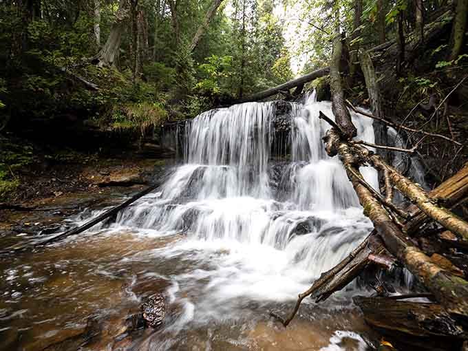 Wagner Falls in full flow is the kind of sight that makes you forget what you were worried about.