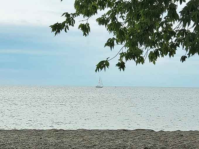 That sailboat out there has the right idea about how to spend a summer afternoon.