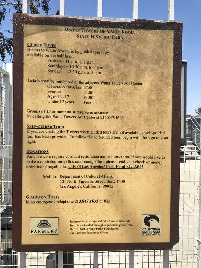 Guided tours run Fridays through Sundays, and yes, children under twelve get in free, which is basically the best deal in Los Angeles.