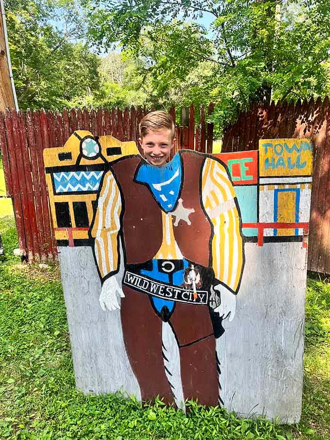 Every kid deserves a Wild West City photo op moment. This one nailed it completely.
