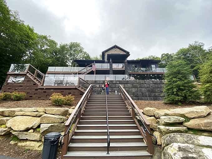 The main lodge stands ready to welcome adventurers and provide refuge for those still catching their breath.