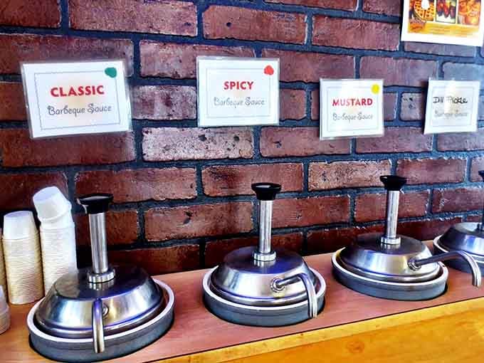 Four sauce options means four different ways to enhance perfection. Choose wisely, or just try them all like everyone else.