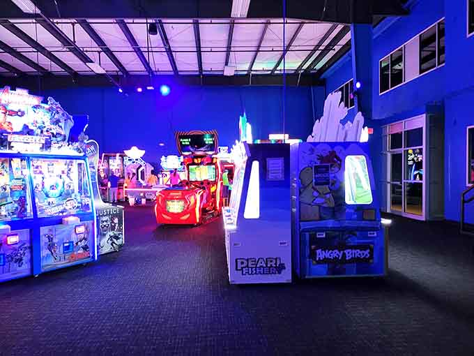The arcade offers a quieter alternative for those rare moments when even the most energetic kids need a breather.
