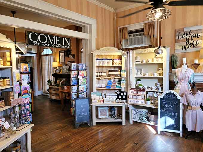 The boutique side of Back Home is charming, cheerful, and dangerously easy to spend time browsing through.
