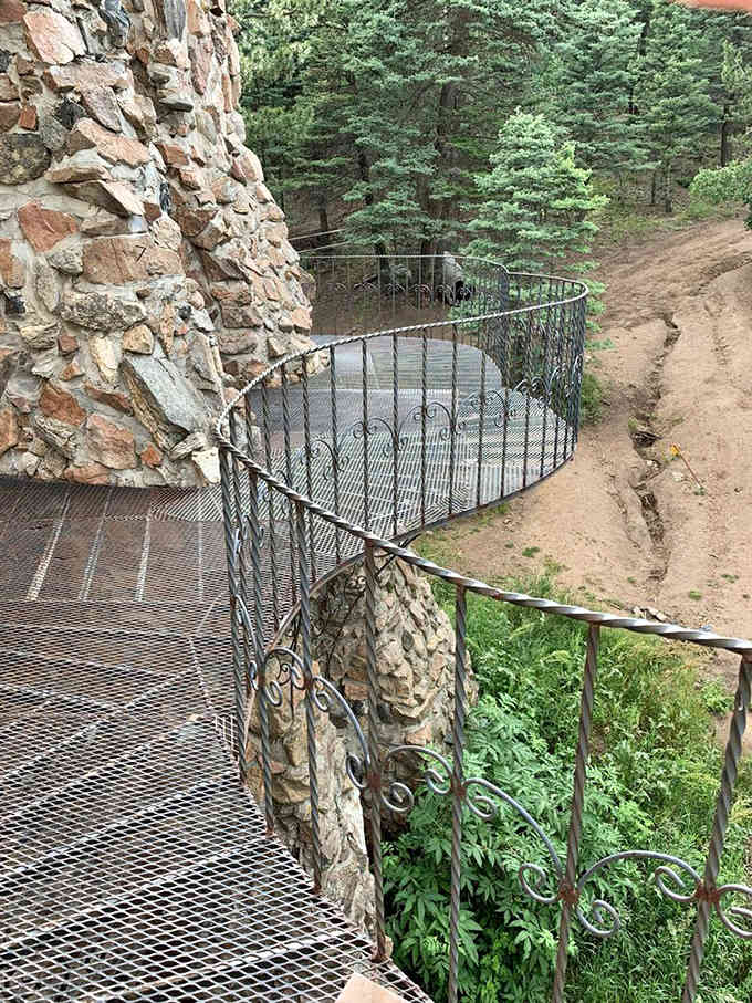 Spiral walkways wind around towers, testing your courage while rewarding your bravery with increasingly spectacular views of the surrounding wilderness.