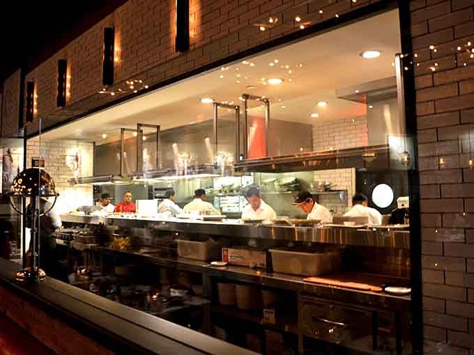 The open kitchen lets you watch the culinary team work their magic in real time.