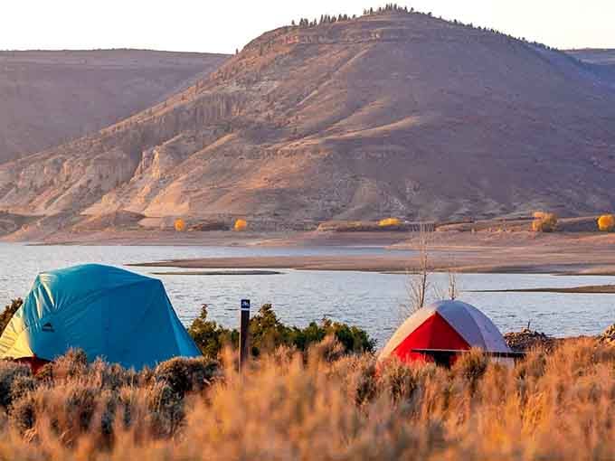 Camping at Blue Mesa Reservoir means falling asleep to silence and waking up to pure gold.