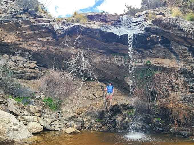 Standing beneath the cascade feels like winning the Arizona lottery, especially when summer temperatures are testing your life choices.