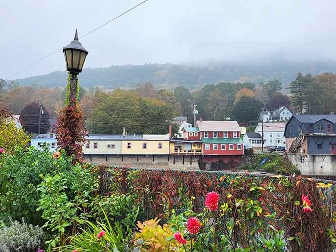 Foggy mornings on the Bridge of Flowers have their own quiet magic, soft light and all.