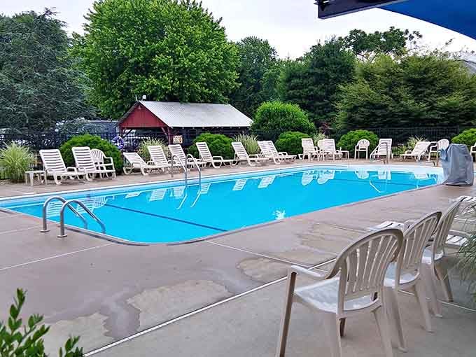 The pool offers a refreshing alternative when you want to swim without worrying about what's touching your feet.