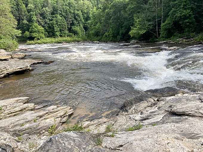 Flat rocks, rushing water, and zero cell service. The Chattooga River has been this beautiful long before anyone thought to photograph it.
