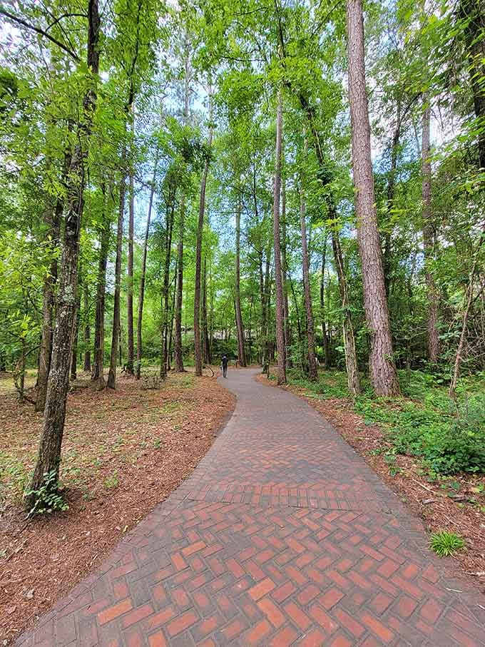 The handsome brick path leading into Congaree sets a tone that says this place means serious business.