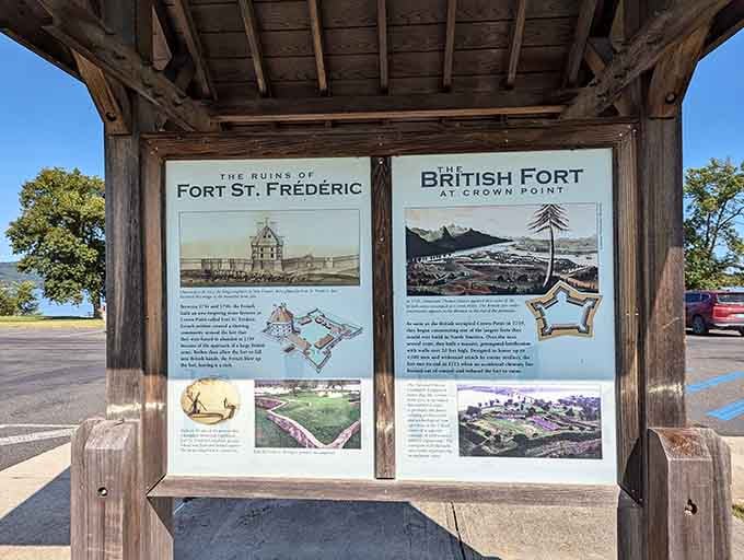 Two forts, one peninsula, and enough history packed into these educational boards to make your head spin pleasantly.