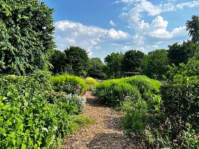 Garden paths that wind through greenery so lush you'll forget you're still in the city.