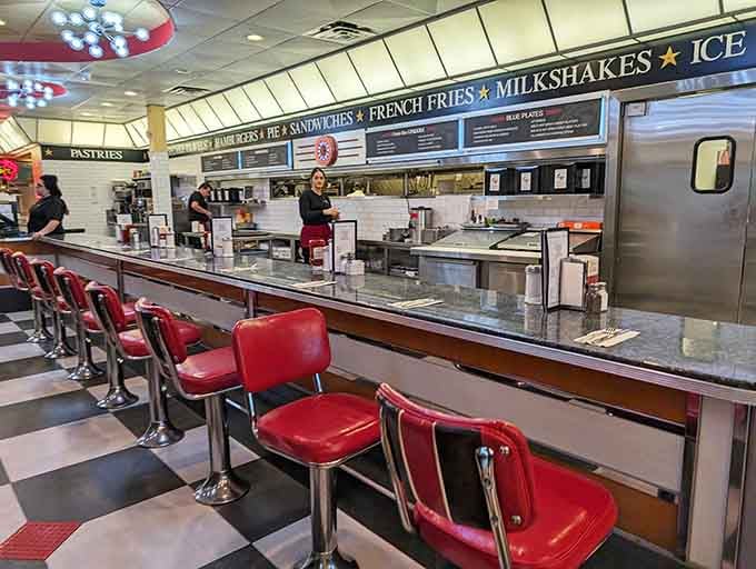 The counter seats are where the real diner magic happens. Pull up a stool and stay awhile.