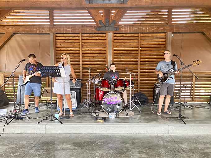 Live music under the pavilion roof. Debonné Vineyards turns a regular weekend into something worth remembering.