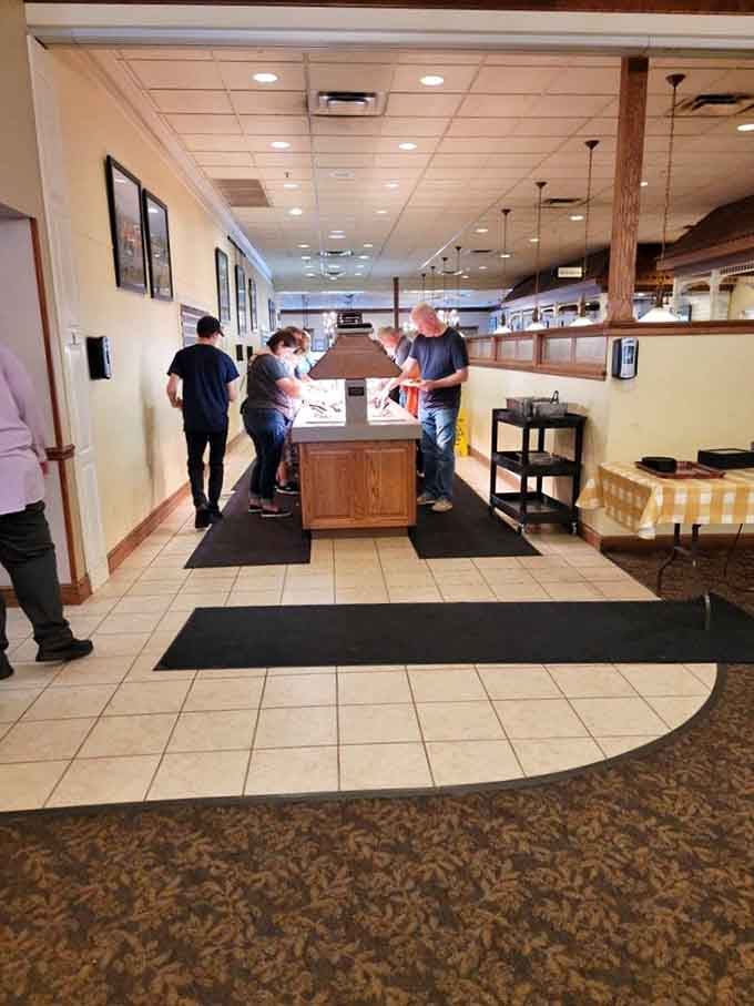 The cafeteria line where dreams come true and decisions become delightfully difficult to make.