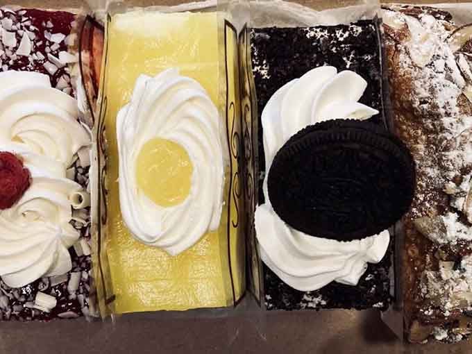 Dessert bars lined up like sweet soldiers, each one ready to make your afternoon coffee break absolutely legendary.