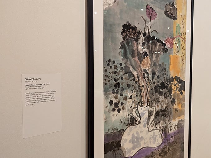 Xiao Shunzhi's ink and color work floats between tradition and modernity, like a conversation happening across several centuries at once.