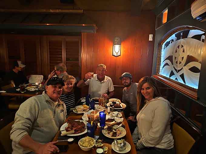 Happy faces, full plates, and raised glasses, this table tells you everything you need to know about Four Winds.
